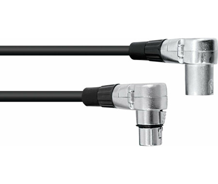 Omnitronic Angled XLR Cable 3-pin 3m 90° black
